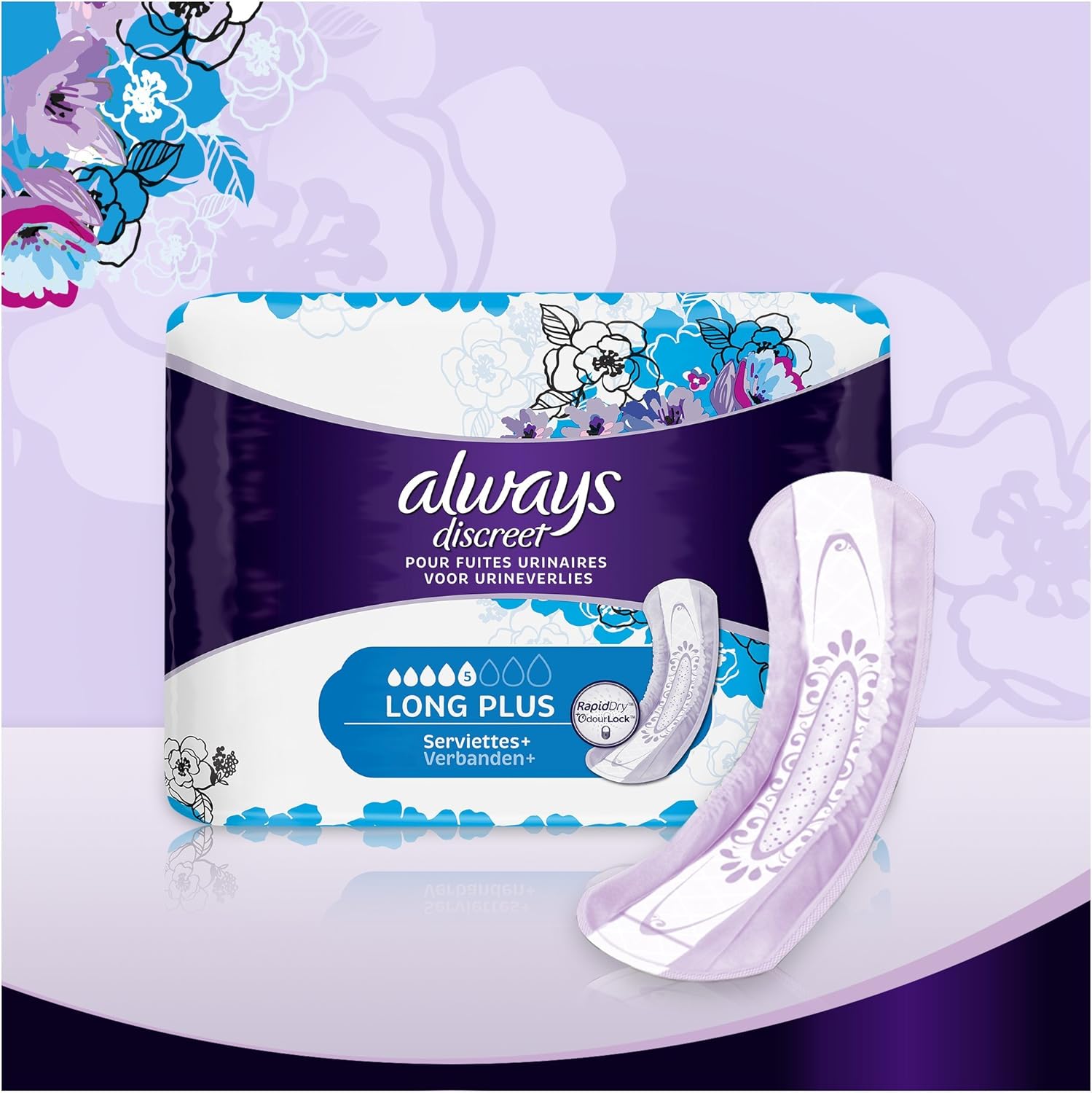 Always Discreet Long Plus Sanitary Towels for Incontinence and Bladder ...