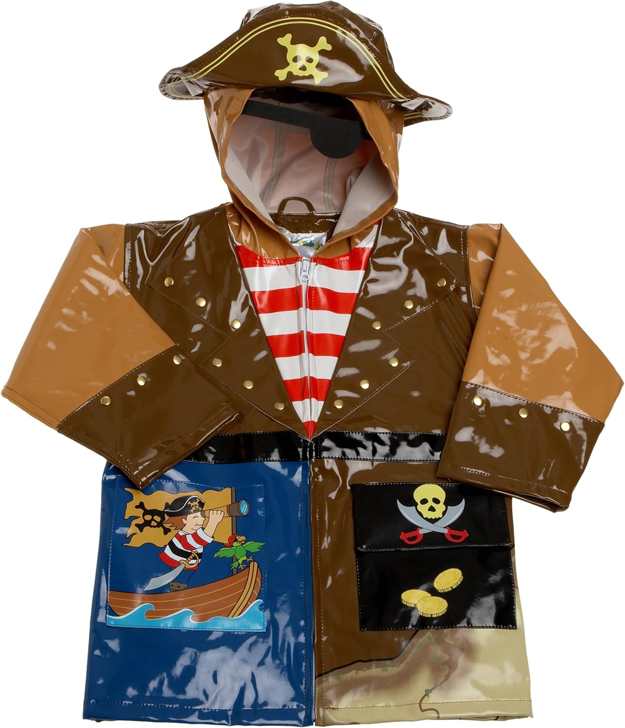 Kidorable Pirate Raincoat - Brown - 24 Months: Amazon.co.uk: Clothing