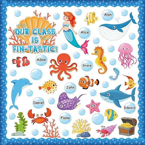 gisgfim Under The Sea Bulletin Board Decoration Set Classroom Sea ...