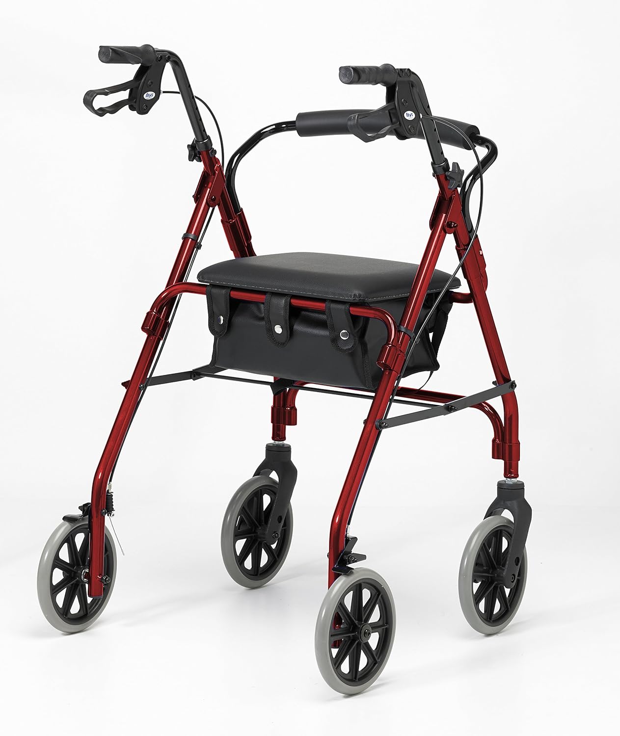 Days Lightweight Folding Four Wheel Rollator Walker with Padded Seat ...