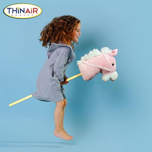 Toddler Stick Pony Nature Bound Pink Plush Stick Horse Toy - Wooden ...