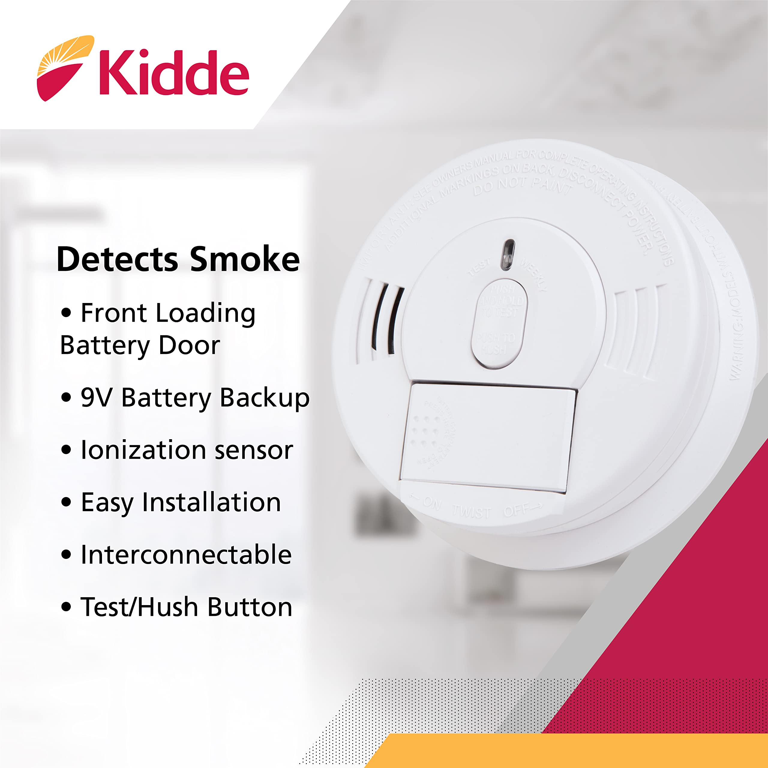 Mua Kidde Smoke Detector, Hardwired Smoke Alarm with Battery Backup ...