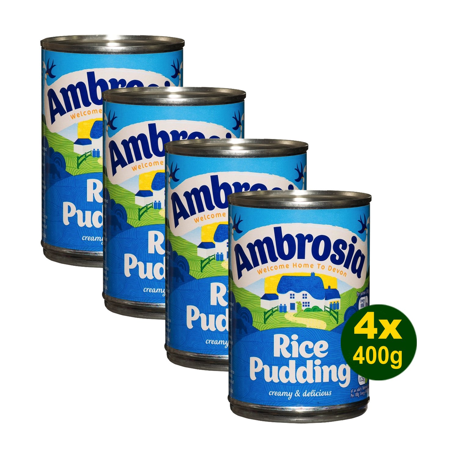 Ambrosia Devon Creamed Rice Pudding 4x 400g (1600g) - Milchreis: Amazon ...