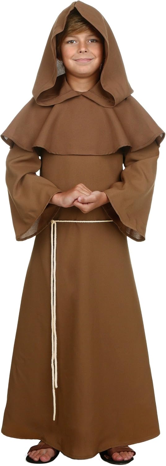 Amazon.com: Child Brown Monk Robe Costume: Clothing