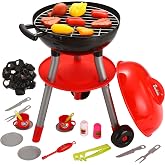 Amazon.com: Kids BBQ Grill Playset, Kitchen Toy Set with Pretend Smoke ...