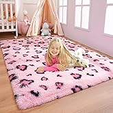Amazon.com: BENRON Pink Leopard Rugs, Soft Bedroom Rugs 4x6, Fluffy ...