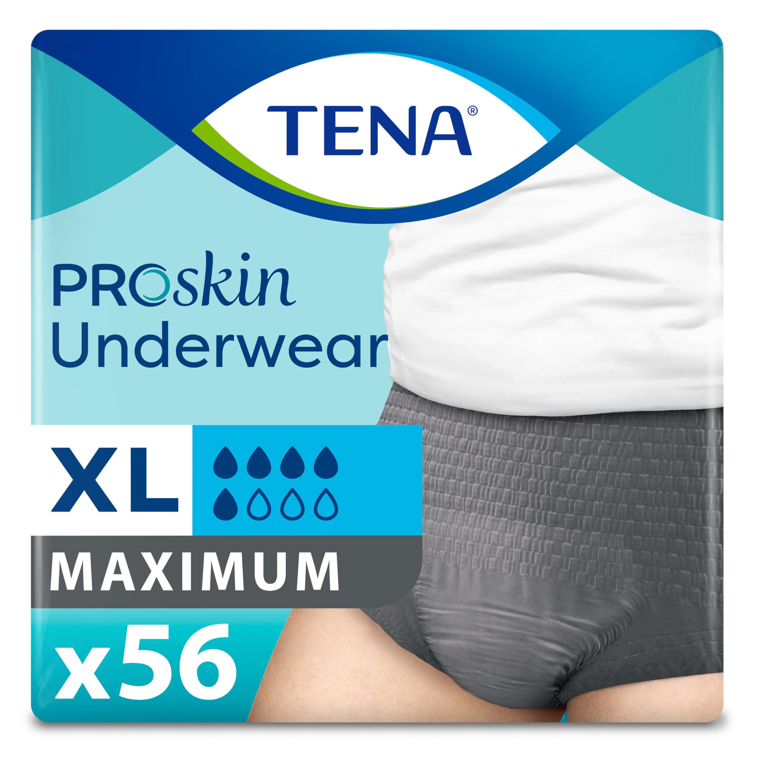 Tena ProSkin Incontinence/Bladder Control Underwear for Men, Maximum ...