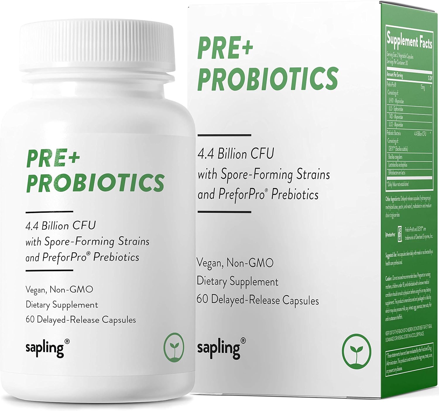 Amazon.com: Vegan Prebiotic & Probiotic - Non Dairy 4.4 Billion CFU for ...