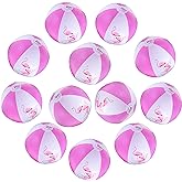 Amazon.com: 24 Pcs Pink Flamingo Mini Inflatable Beach Balls Bulk 5 ...