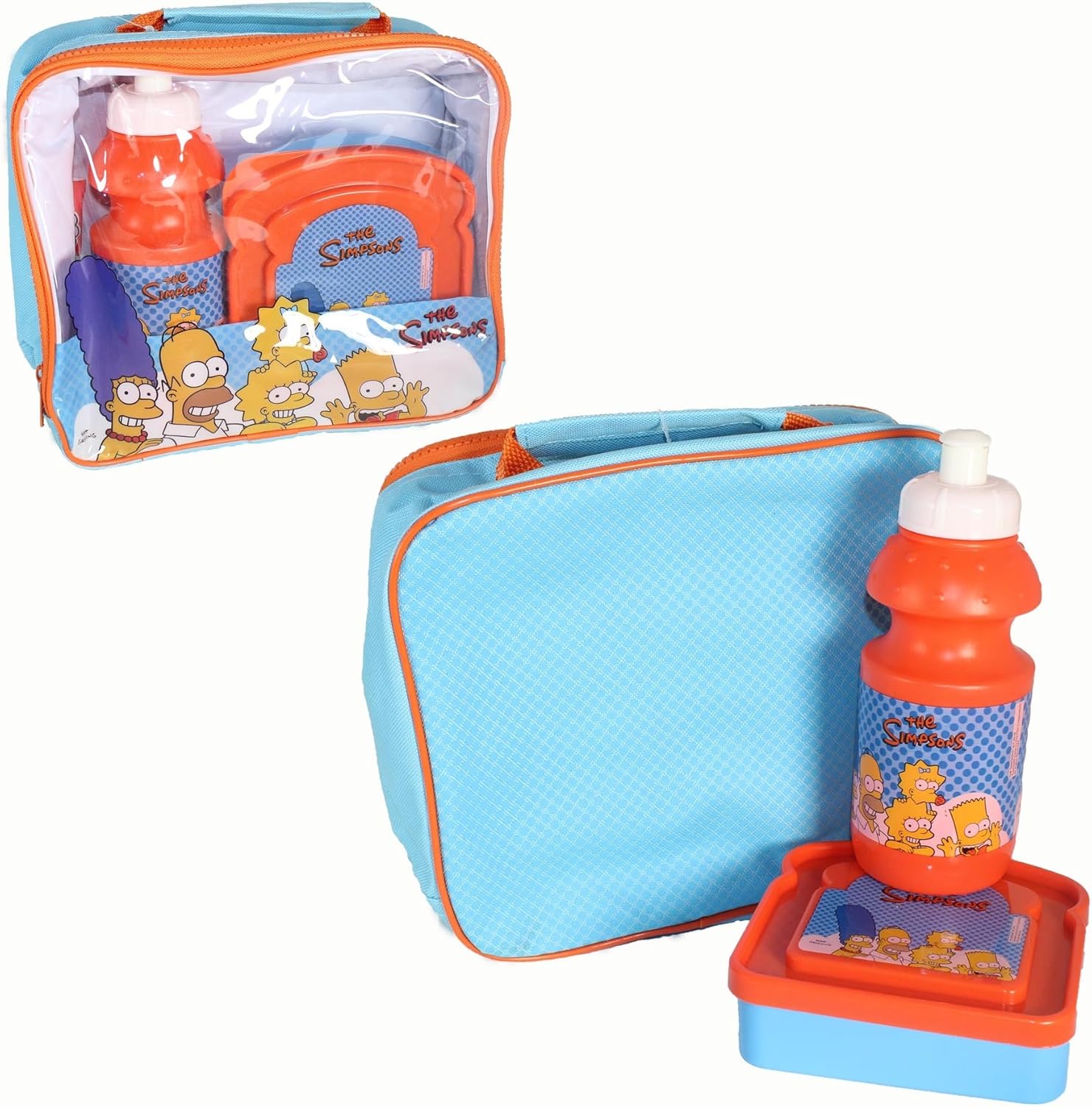 The Simpsons 3 Piece School Set – Lunch Bag, Flask, Sandwich Box – BigaMart