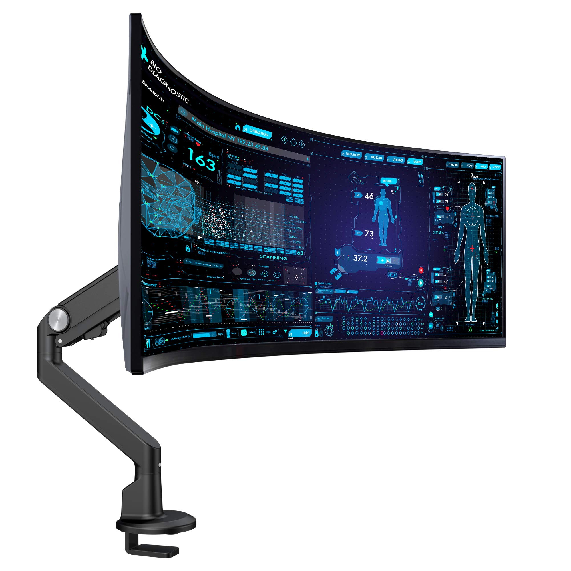 Mua Single 13"-38" Monitor Arm Desk Mount fits One Flat/Curved ...