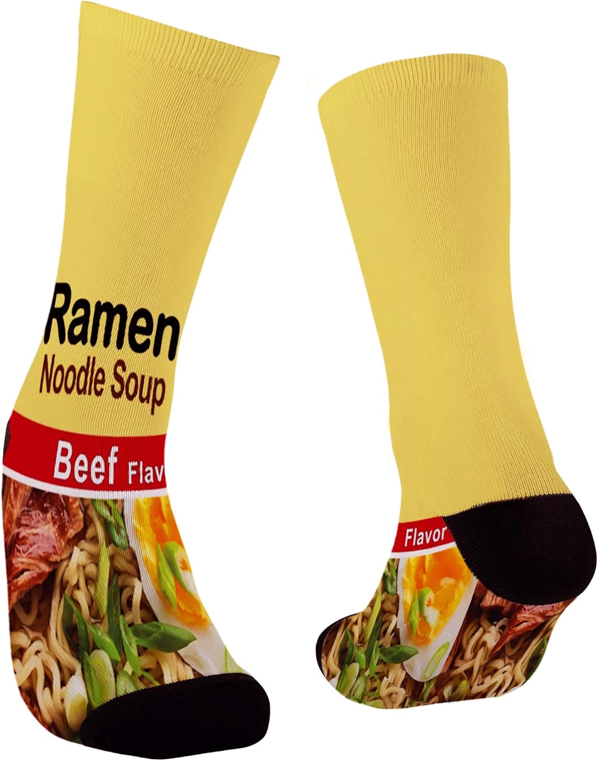 Ramen Noodle Soup Beef Flavor Socks Men Women Athletic Socks Breathable ...