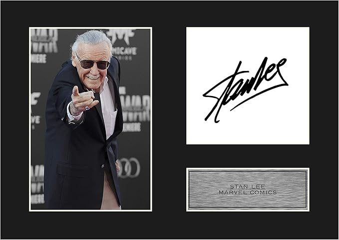 Stan Lee Signed Mounted Photo Display #01 A4 Printed Autograph Gift ...