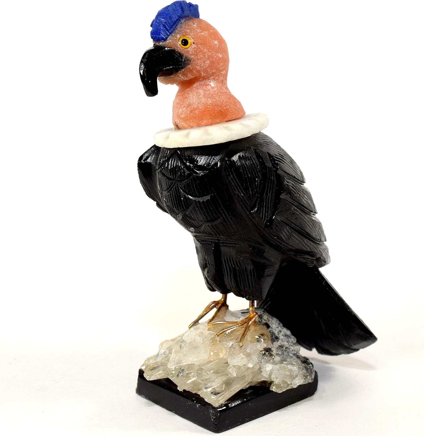 Amazon.com: 4.25" Black Onyx Condor on Quartz Stand Natural Collectible ...
