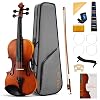 Fesley Violin Fiddle Beginner Set: 1/4 Matt for Student, Acoustic ...