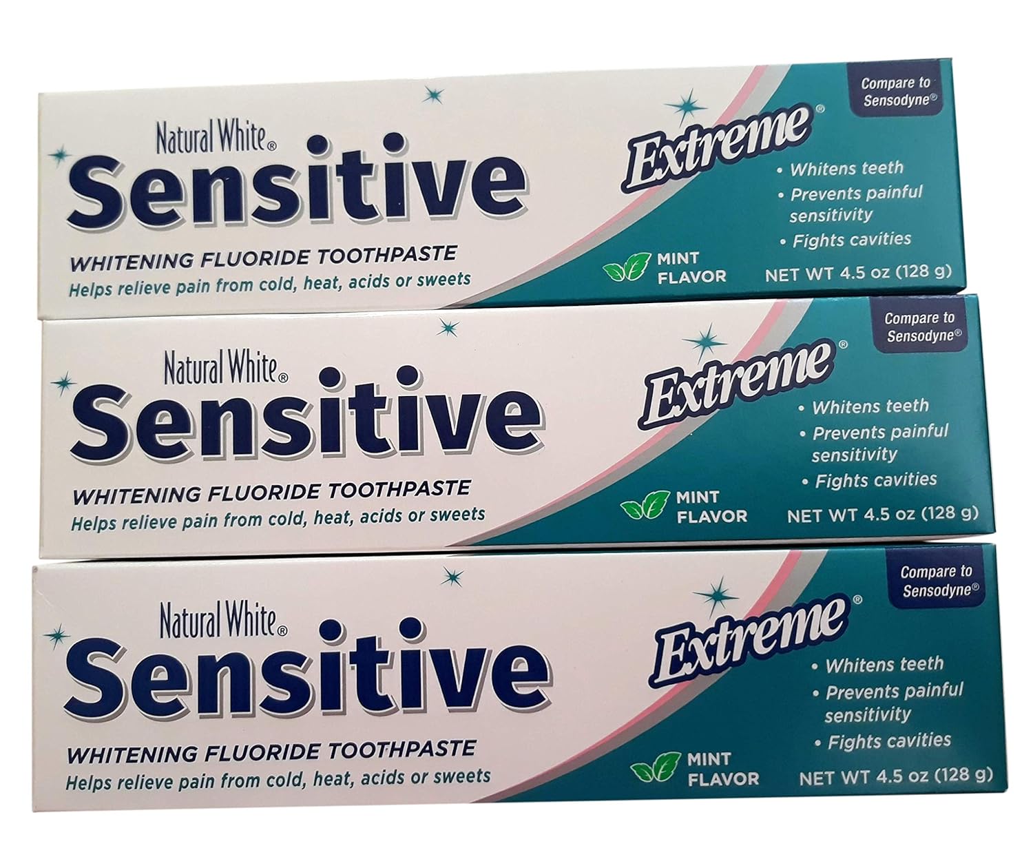 Amazon.com : Toothpaste Natural White Sensitive Extreme (Pack of 3 ...