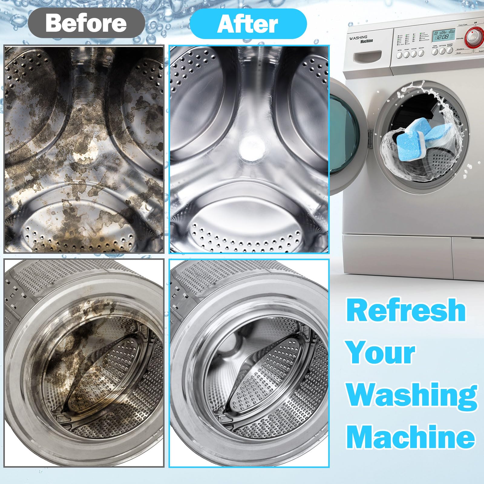 Mua 150 Pcs Washing Machine Cleaner Washing Machine Tablets Deep ...