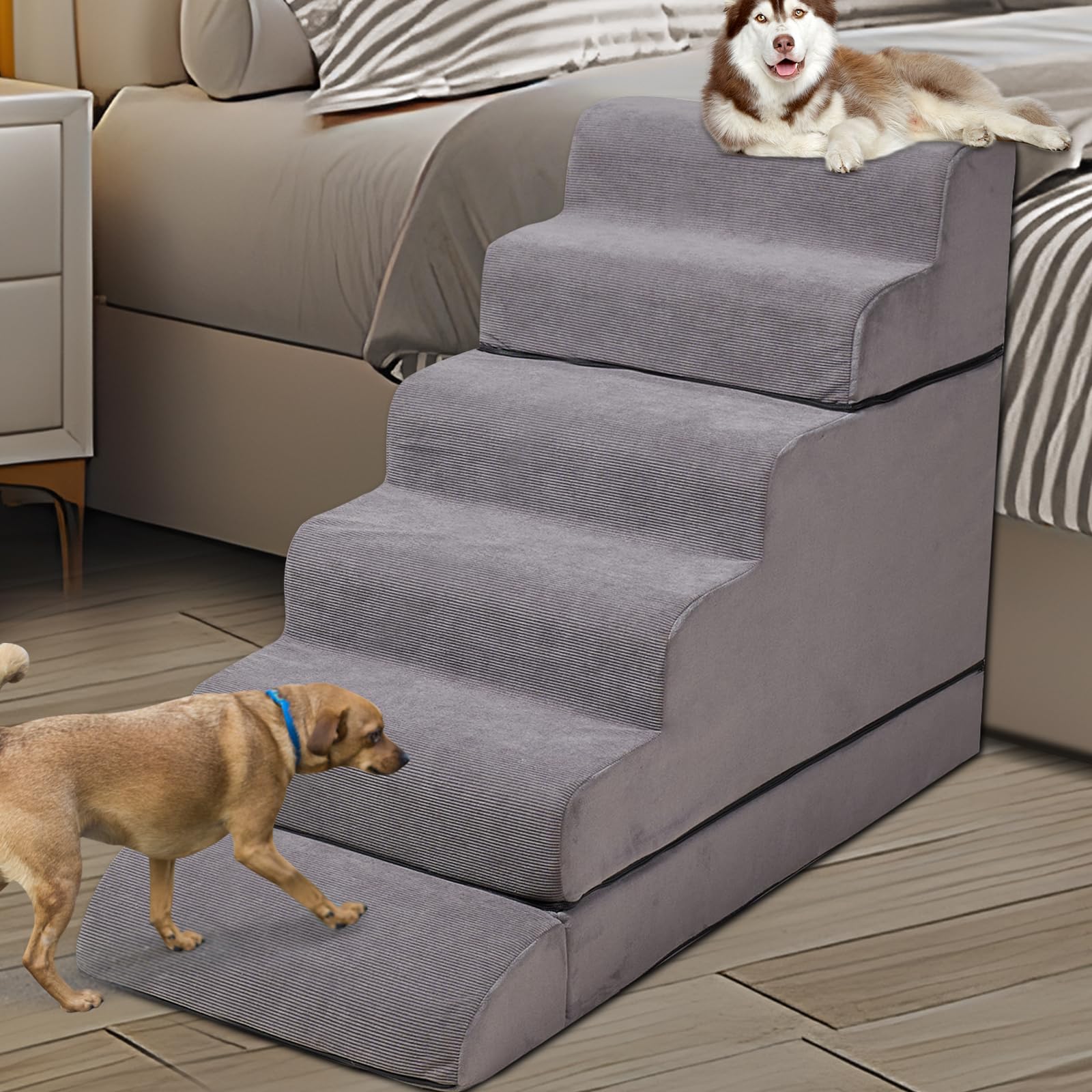 Tall Dog Stairs & Steps for High Beds 25-30 inches High, LitaiL 30inch ...