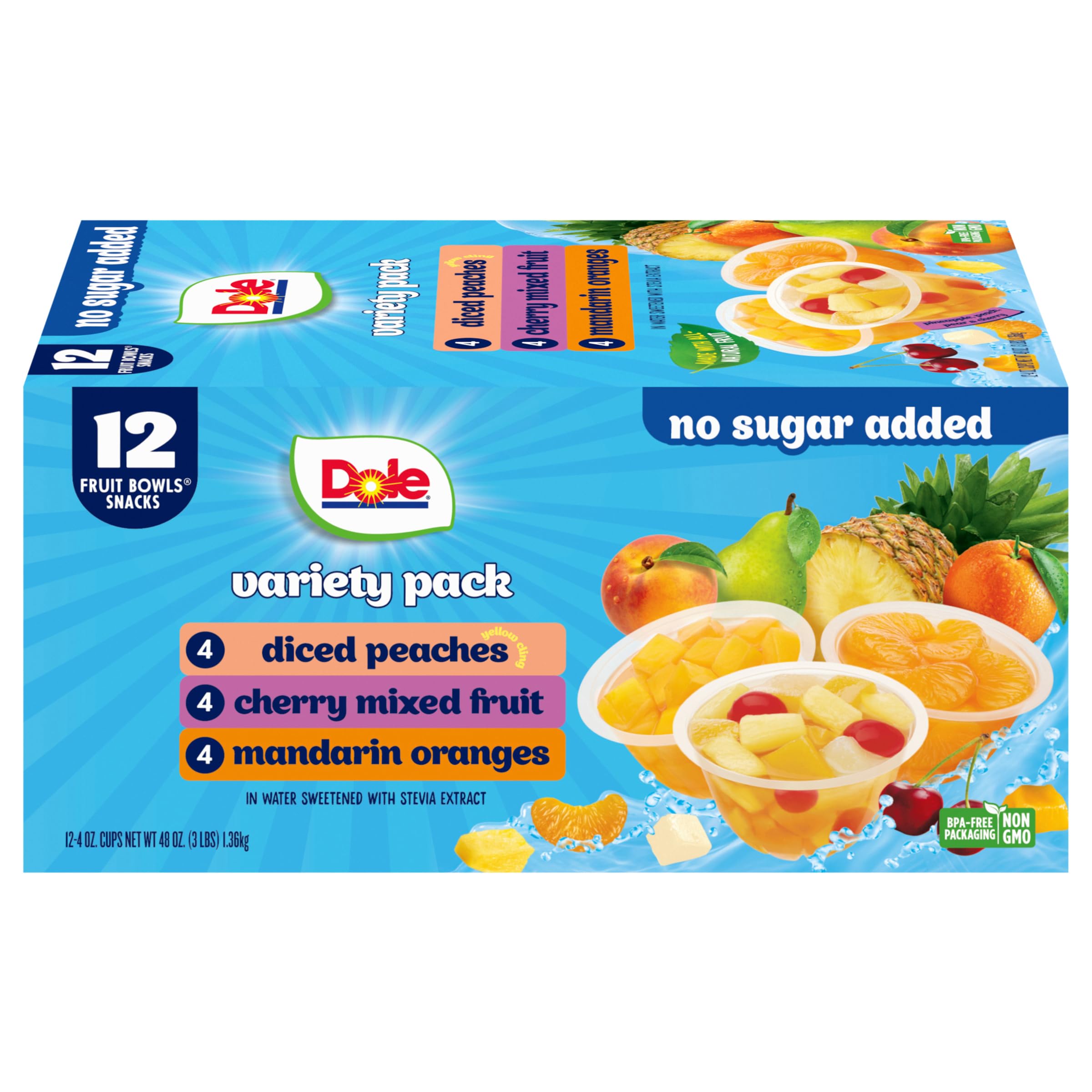 Dole Diced Peaches, Mandarin Oranges, and Cherry Mixed Fruit with No ...