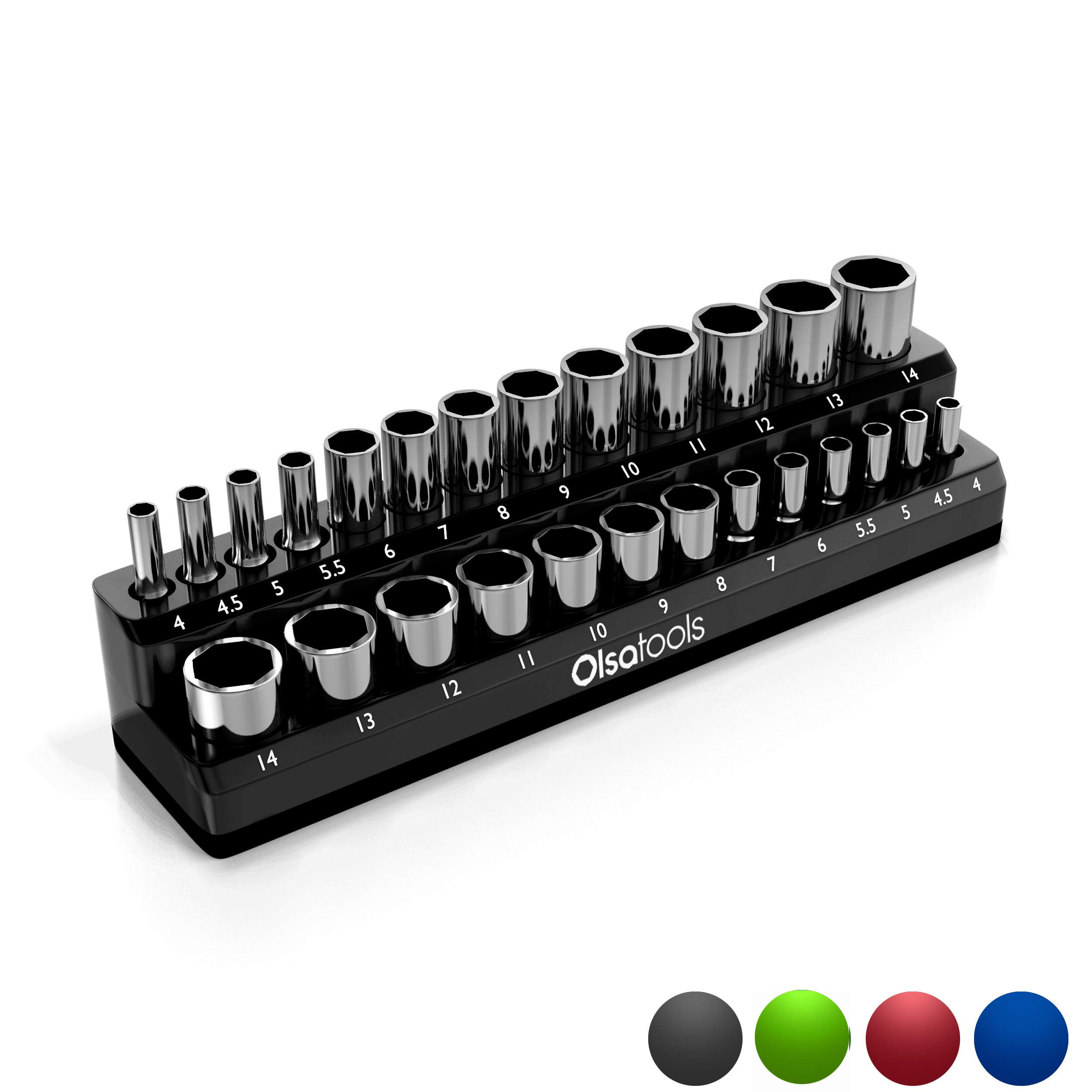 Buy Olsa Tools Magnetic Socket Holder | 1/4-inch Drive | Metric | Black ...