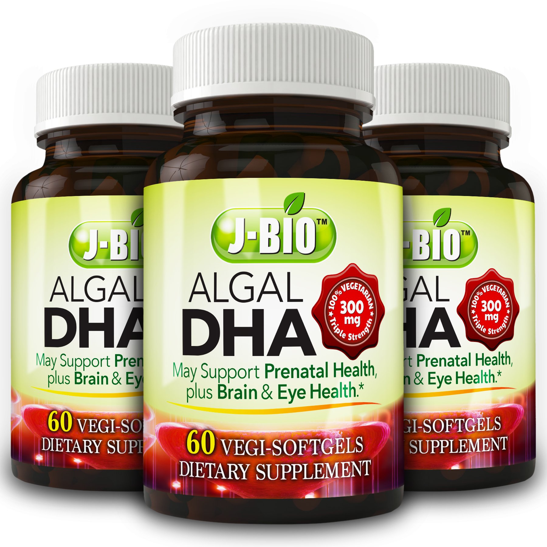 Amazon.com: J-bio Algal DHA 300mg support prenatal Health plus Brain ...