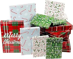 Amazon.com: 24 Pack Empty Christmas Gift Boxes with Lids for Xmas ...