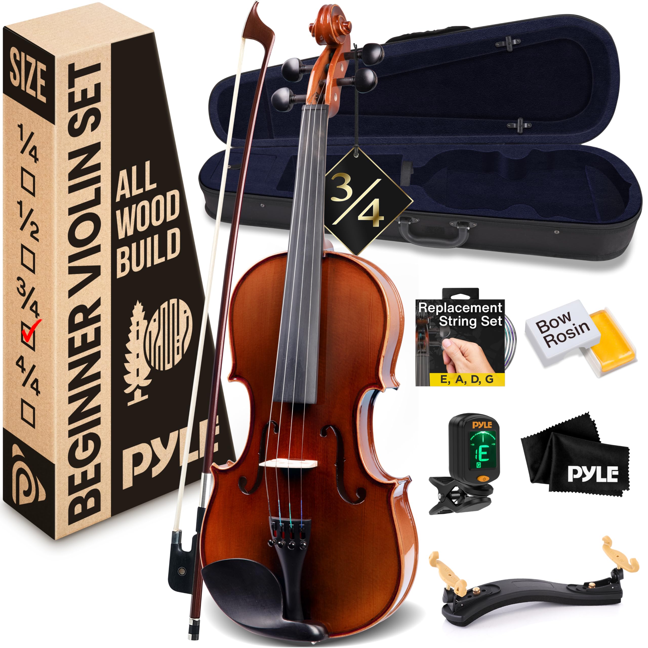 Mua 3/4 Size Beginner Violin Starter Kit, Violin Starter Package with ...