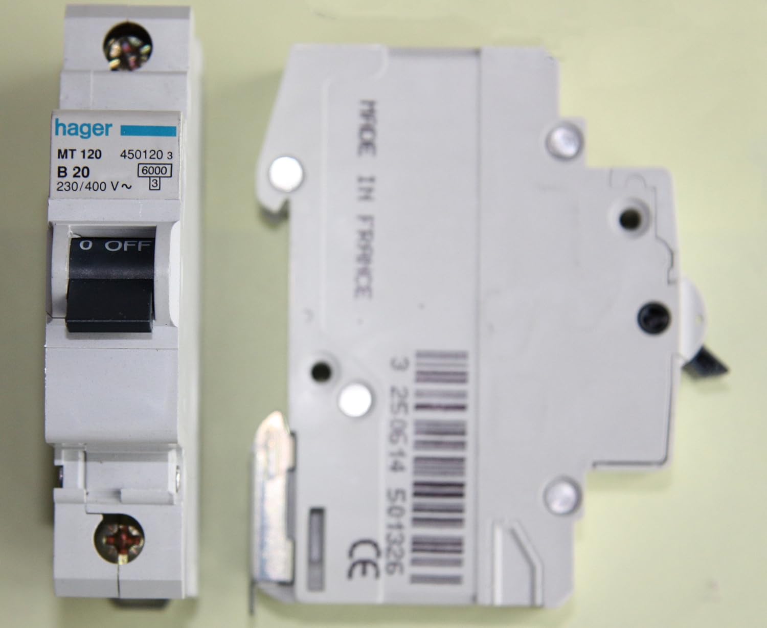 MT120 Hager Miniature Circuit Breaker 6kA Type B SP Single Pole MCB - 20A Rating: Amazon.co.uk ...
