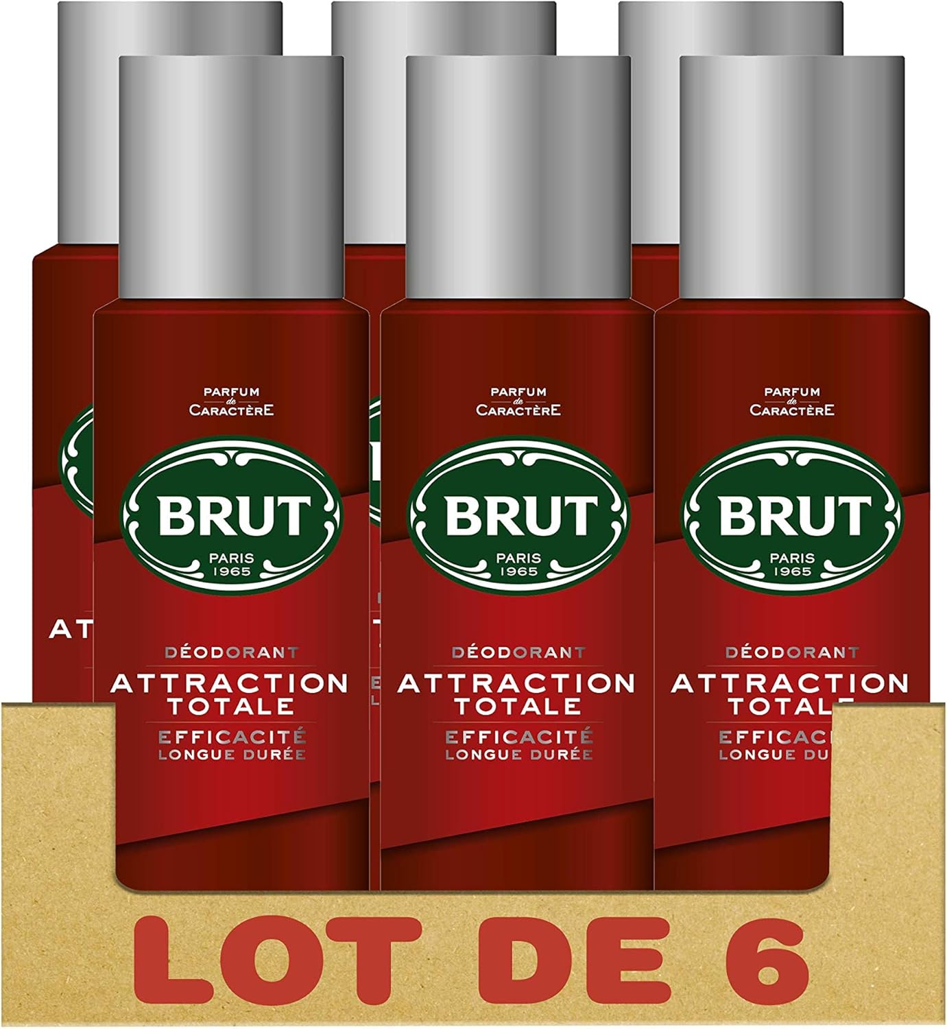 BRUT Attraction Totale Deodorant, 200 ml, Pack of 6 – BigaMart