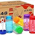 Amazon.com: 48 Pack Bubble Bottle with Wand Attached to the Cap (8 ...