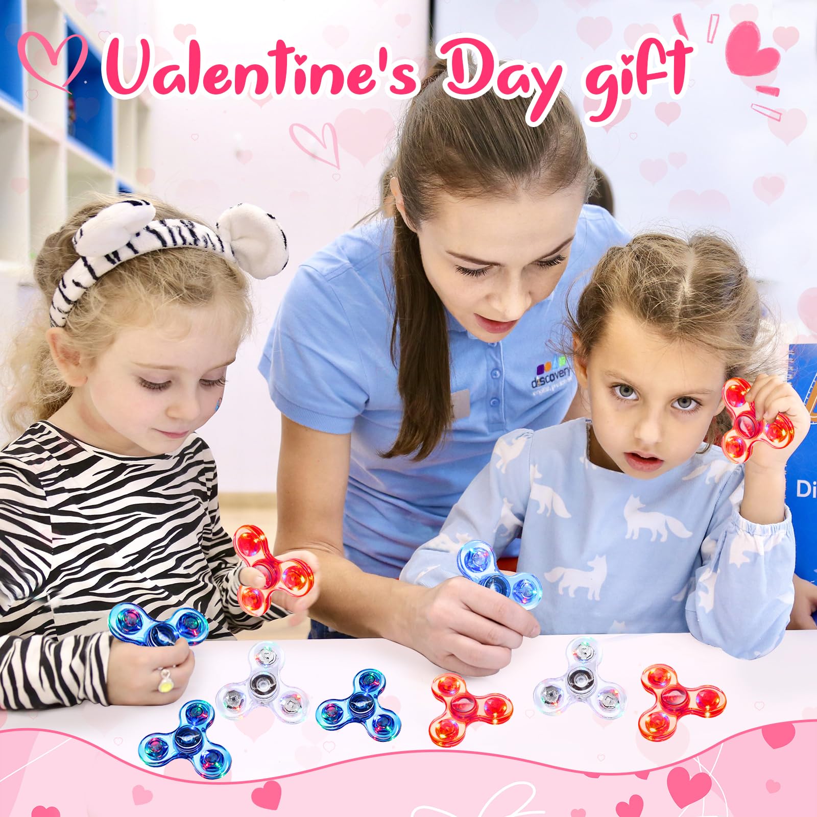 Gigilli Fidget Spinners 2 Pack, LED Light Up Sensory Fidget Toys For ...