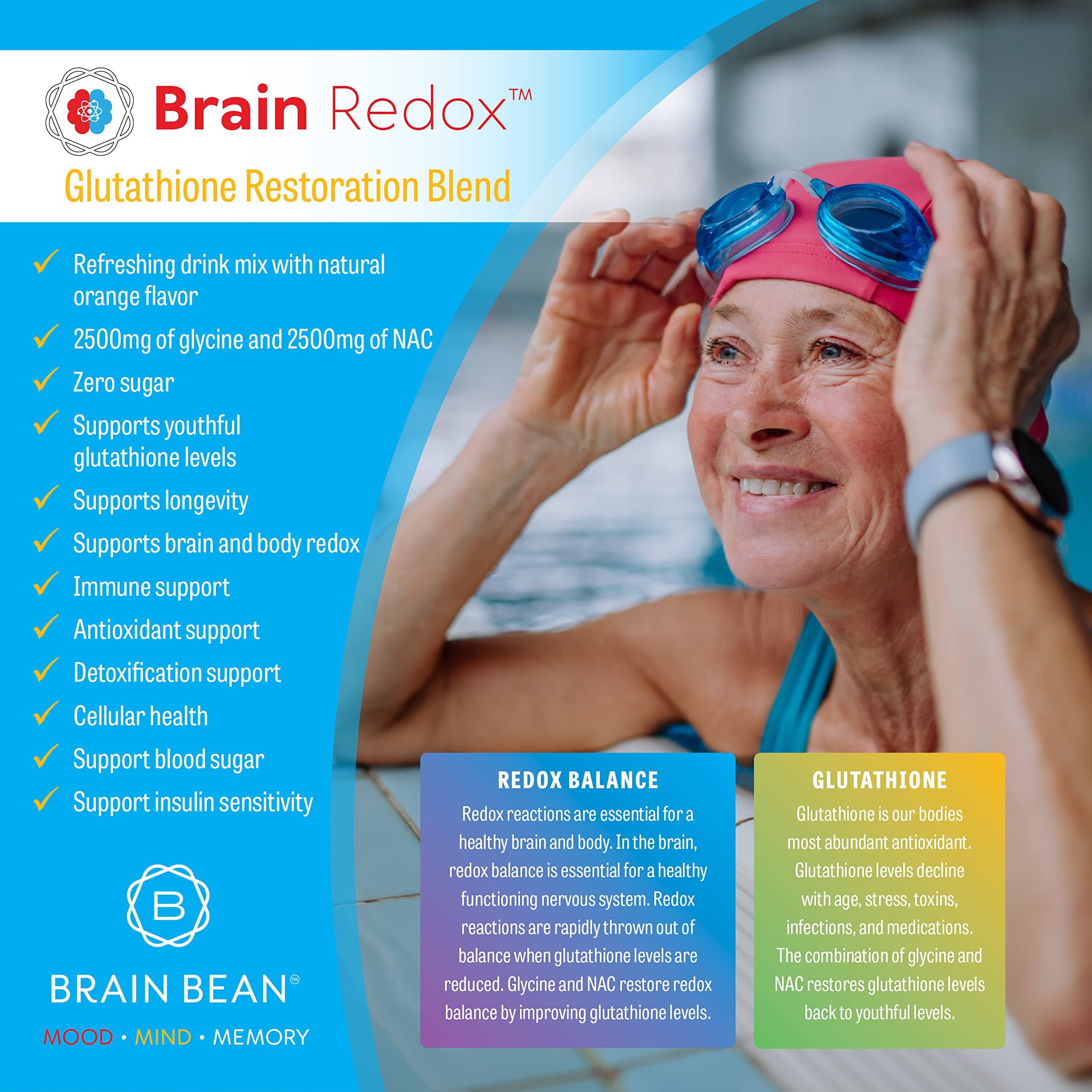 Mua Brain Redox™ - High Potency GlyNAC Supplement | Boost Glutathione ...