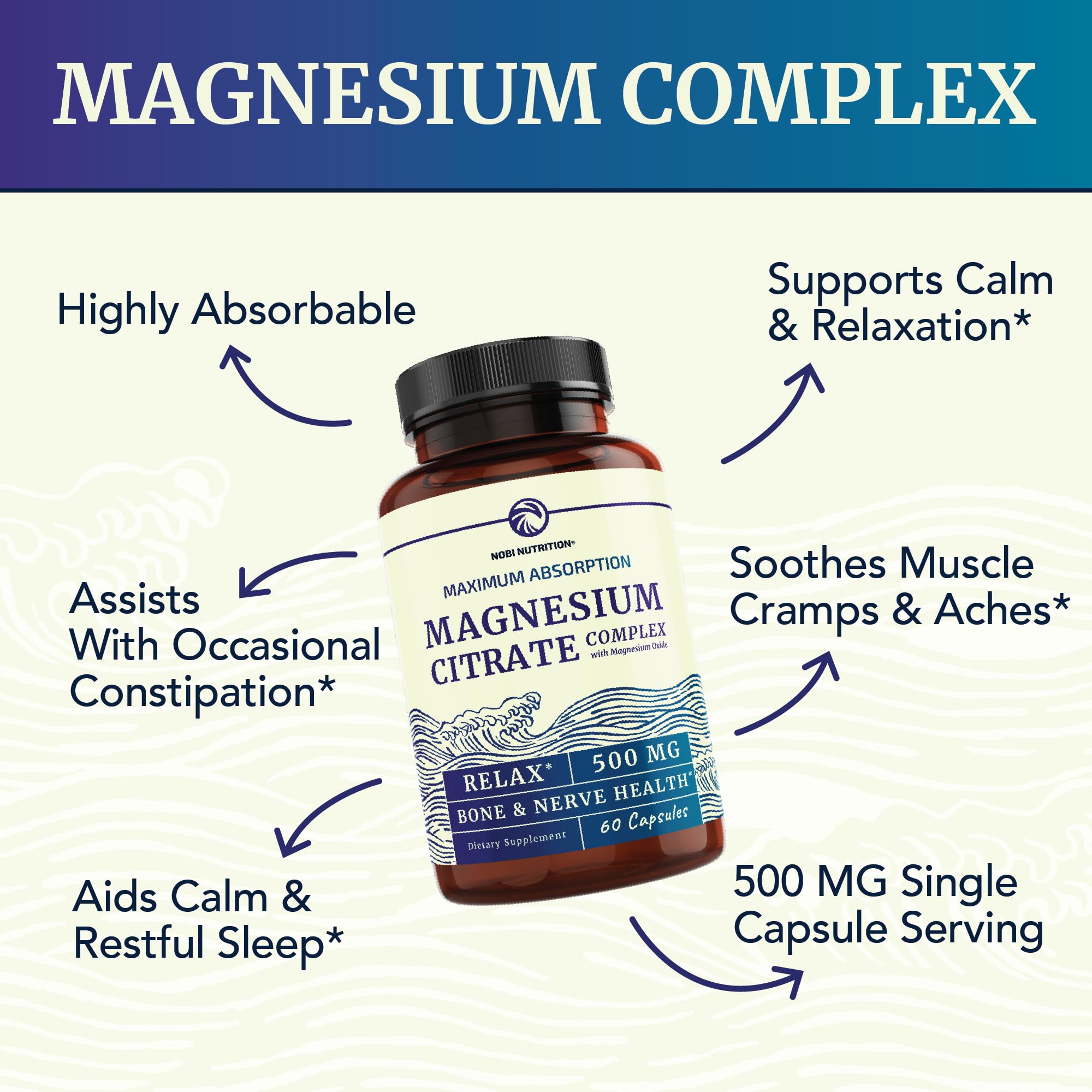 Mua Magnesium Citrate Complex 500 MG for Calm, Relaxation, Constipation ...