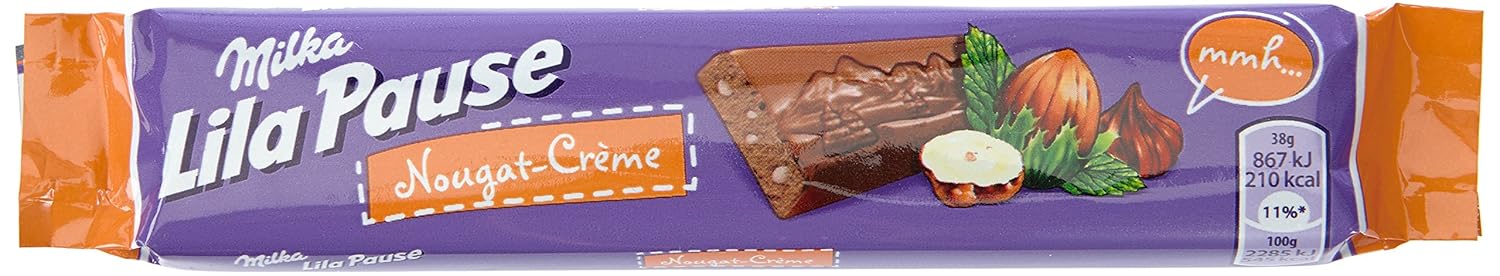 Milka Lila Pause Nougat-Créme, 24er Pack (24 x 38 g): Amazon.de ...
