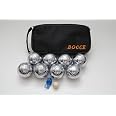 Amazon.com : 8 Ball 73mm Metal Bocce/Petanque Set with black bag ...