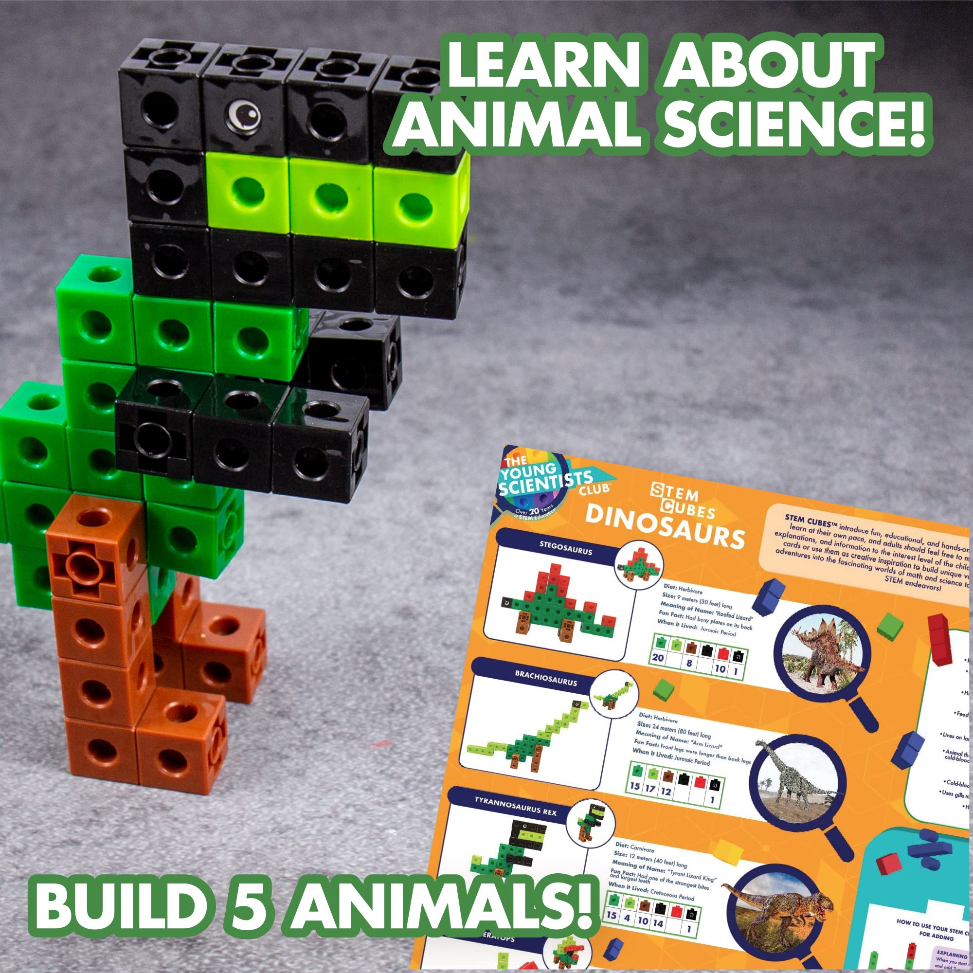 Mua Dinosaur STEM Cubes, Build, Learn & Create with 100+ Math Cubes ...