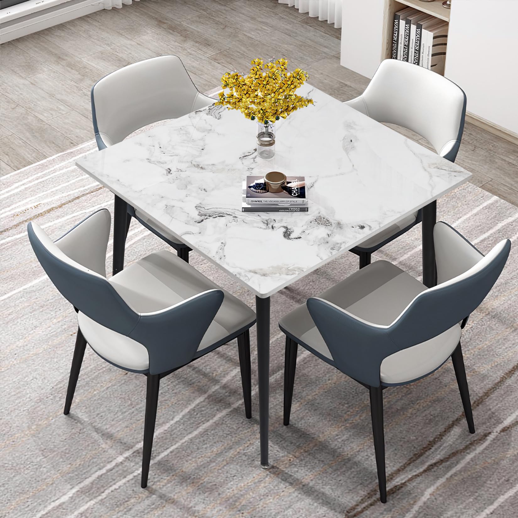 Wisfor Square Kitchen Dining Table: Sintered Stone Dining Room Table ...