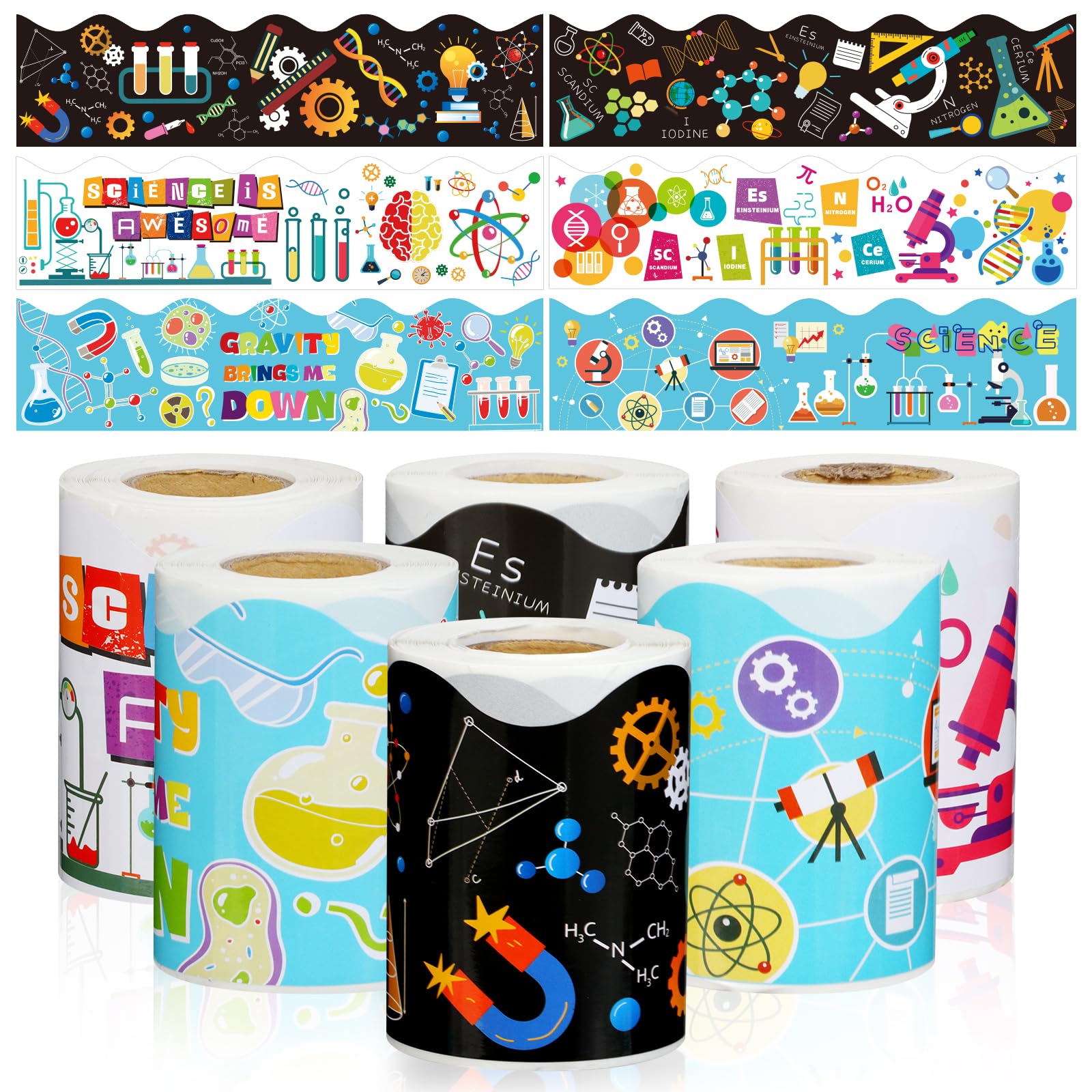 196 Feet Science Bulletin Board Borders Science Lab Border for Science ...