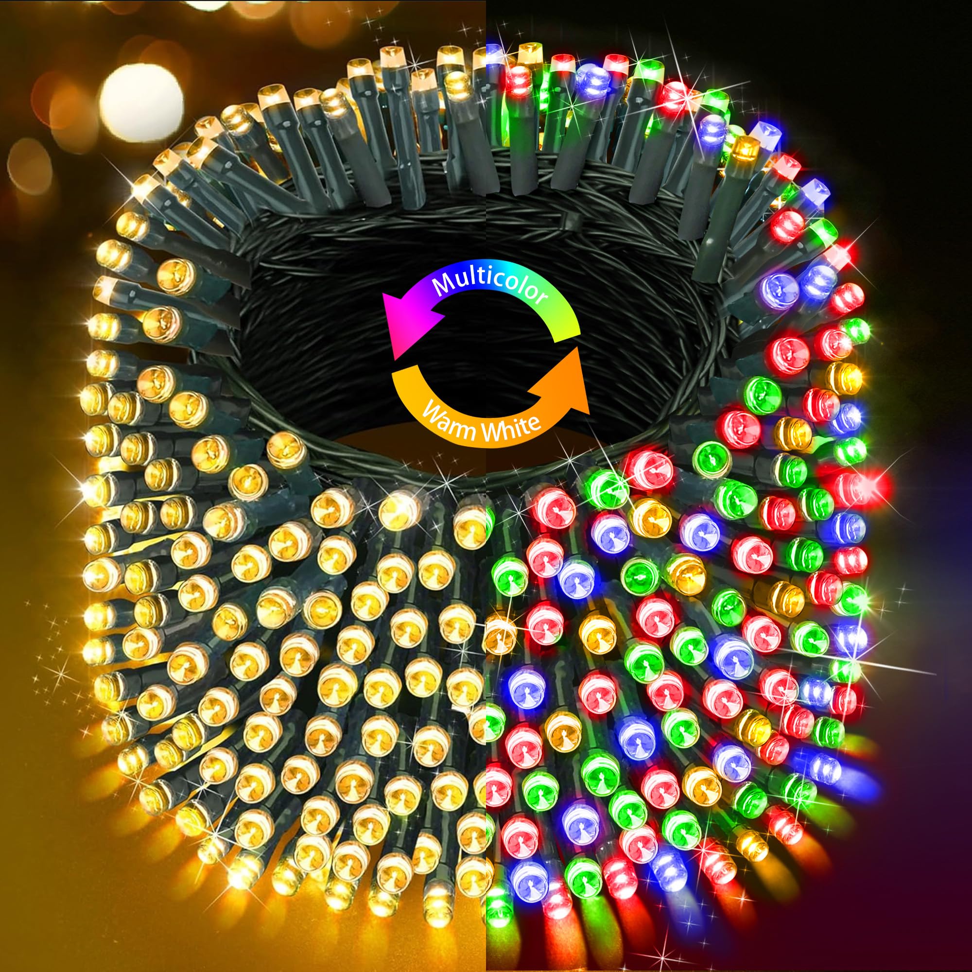 XURISEN Christmas Lights, 403FT 1000 LED Color Changing String Lights ...