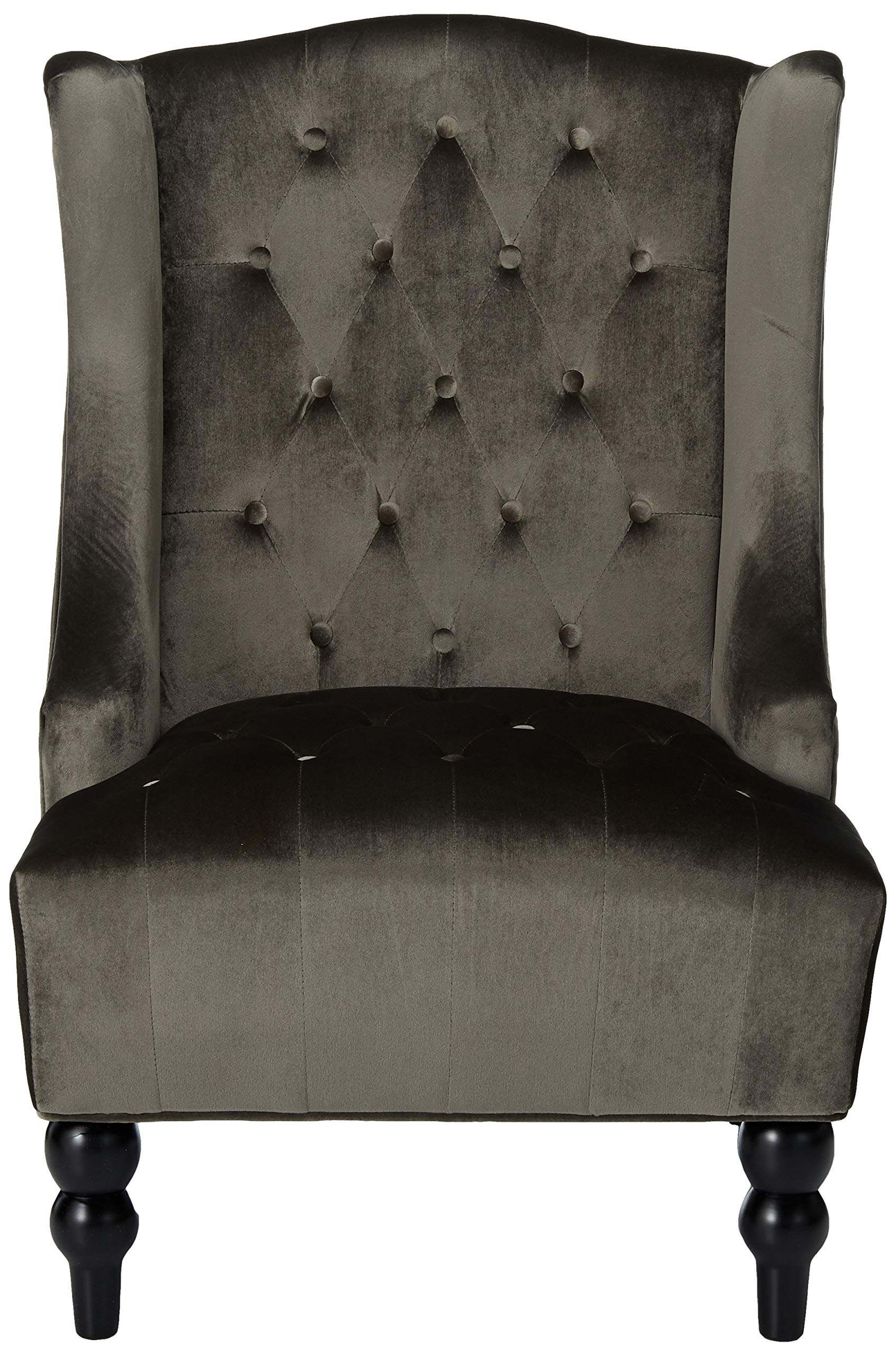 Great Deal Furniture Clarice Tall Wingback Fabric Accent Chair