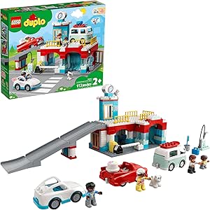 Amazon.com: LEGO DUPLO Parking Garage and Car Wash 10948 Kids’ Building ...