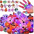 Amazon.com: Halloween Light Up Rings 50Pcs Halloween Party Favors Light ...