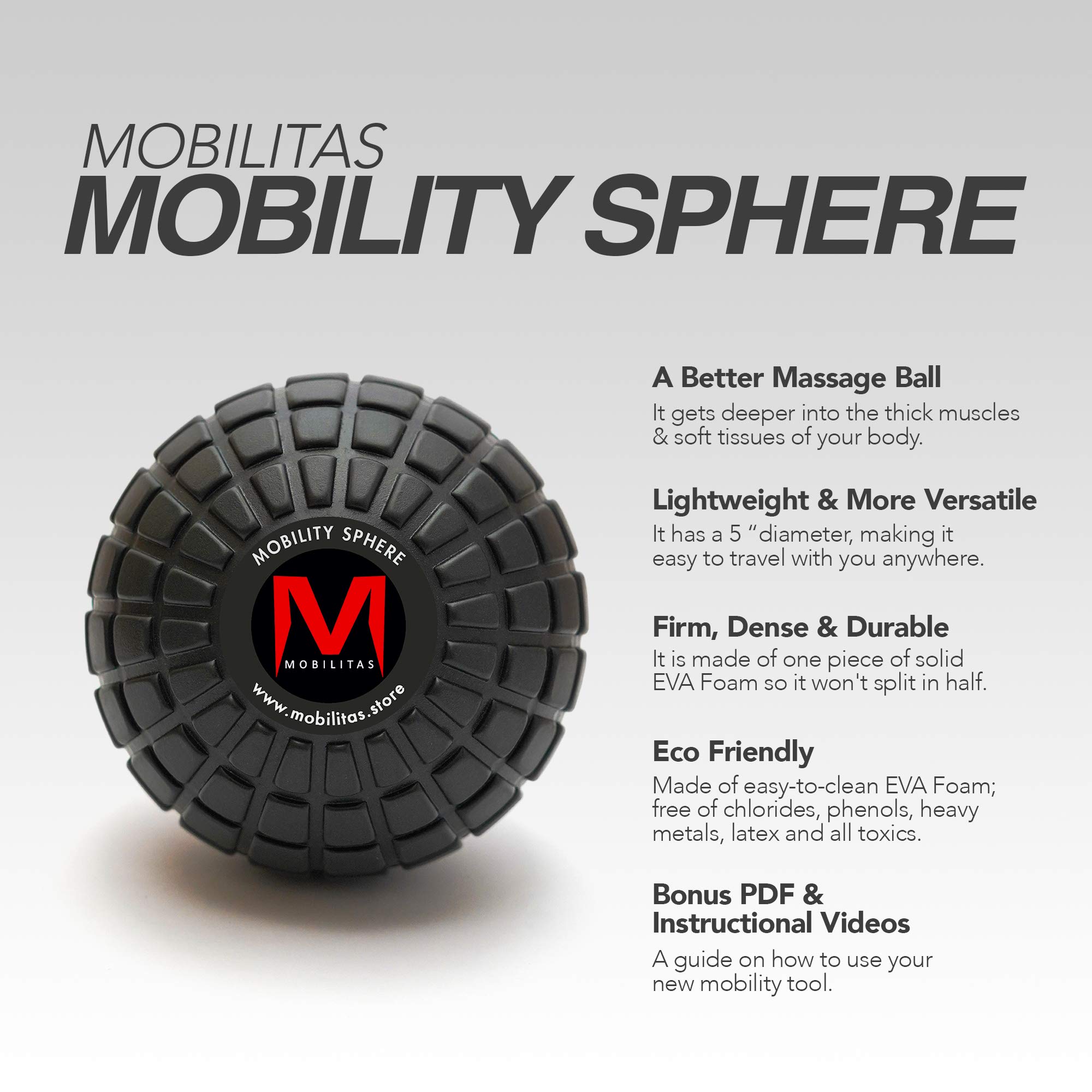 Mua Mobility Sphere - 5 inch Large Massage Ball Roller - Firm Myofascial Release Ball & Foam ...