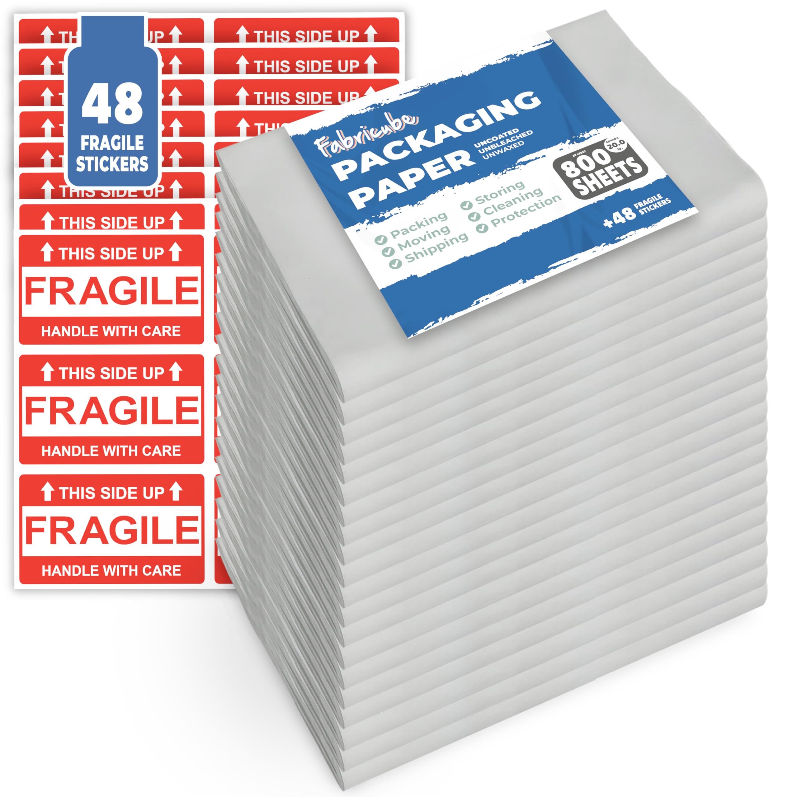 Over 800 Sheets of Blank Packing Paper in Bulk | Approx. 20 lb ...