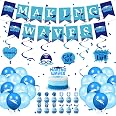Amazon.com: RUMIA 43PCS Pool Birthday Party Decorations Swimming Summer ...