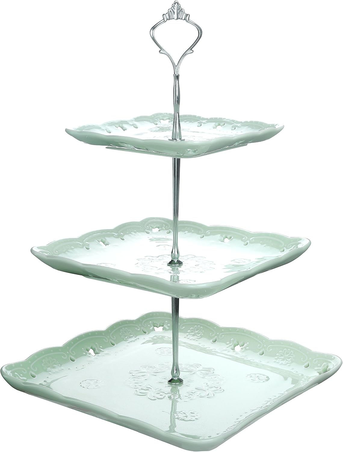 MALACASA, Series Sweet, 14.5″ Tall 3 Tier Cake Stand (6″ & 8.25″ & 10 ...