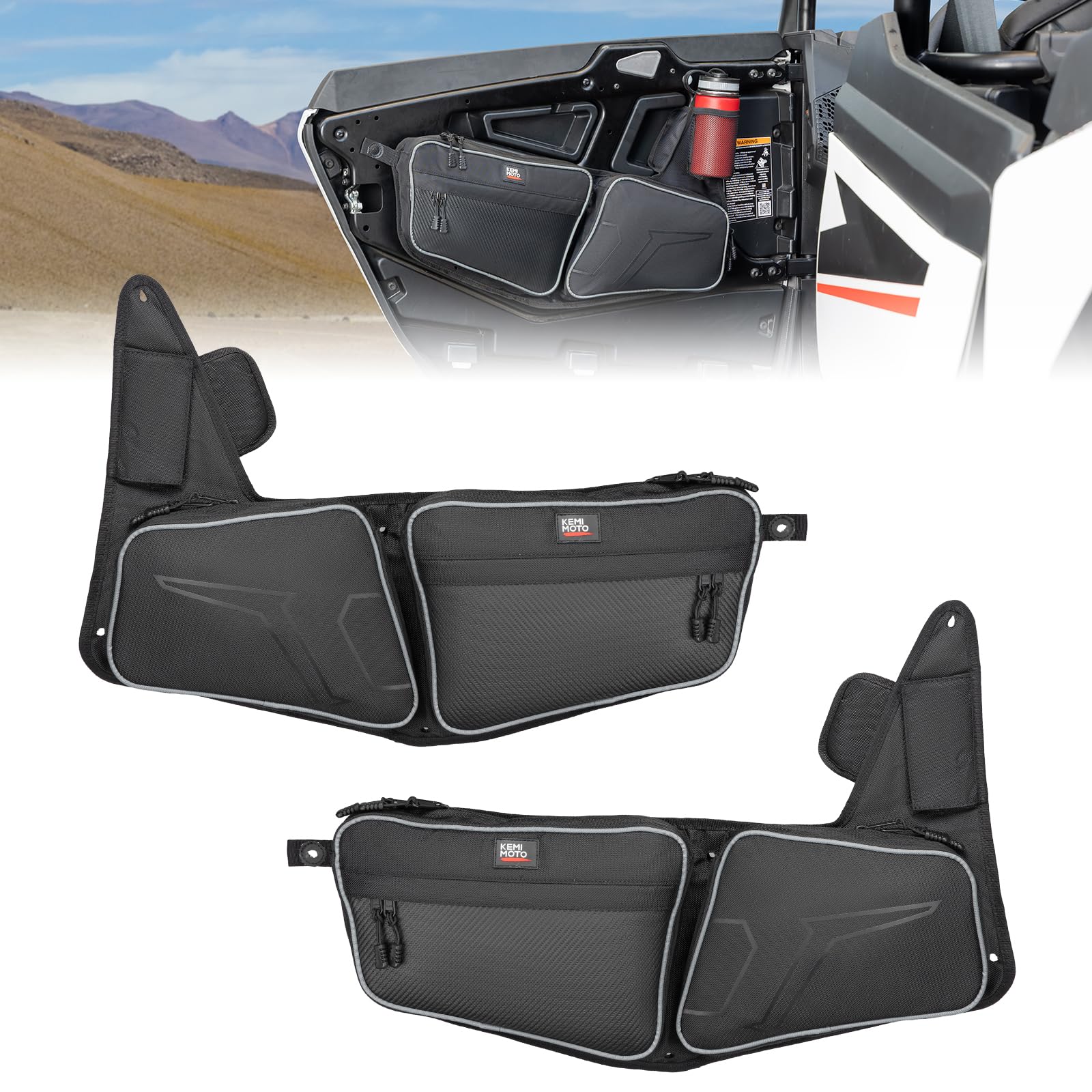 KEMIMOTO 2024/2025+ XP 1000 Front Door Bags, UTV Storage Side Tool Bags ...