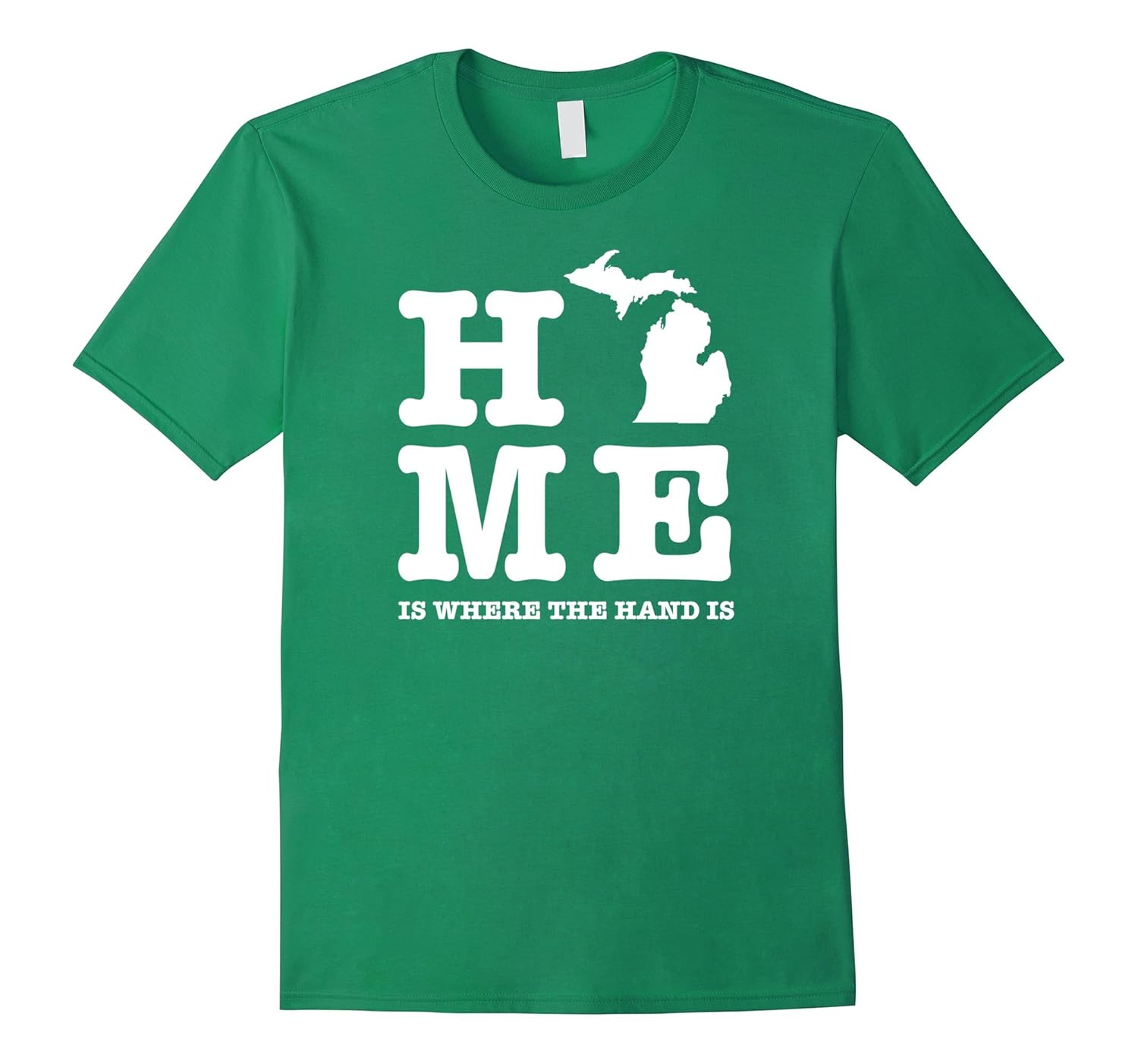 Michigan Midwest Home Is Where The Hand Is Mitten T-shirts-CD – Canditee