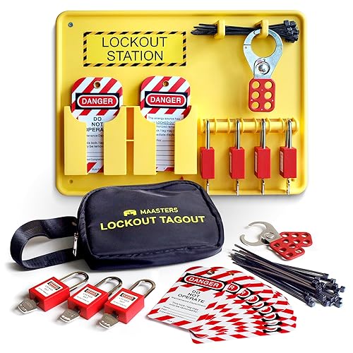 Maasters 30 Components Lockout Tagout Station - ANSI Approved Lockout ...