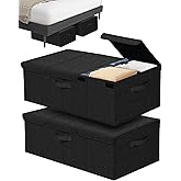 Amazon.com: Hoyula Deep Under Bed Storage Container, 2 Pack 10" High 31 ...